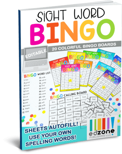Editable Sight Word Bingo Pack - The Crafty Classroom
