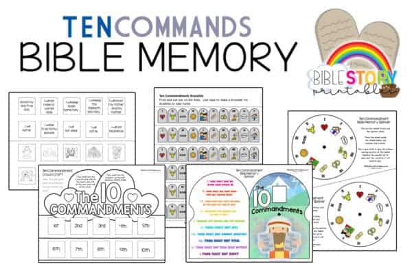 Ten Commandments for Kids Bible Activity Pack - The Crafty Classroom