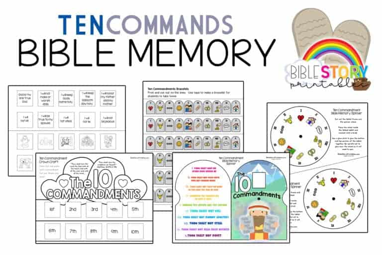 Ten Commandments for Kids Bible Activity Pack - The Crafty Classroom