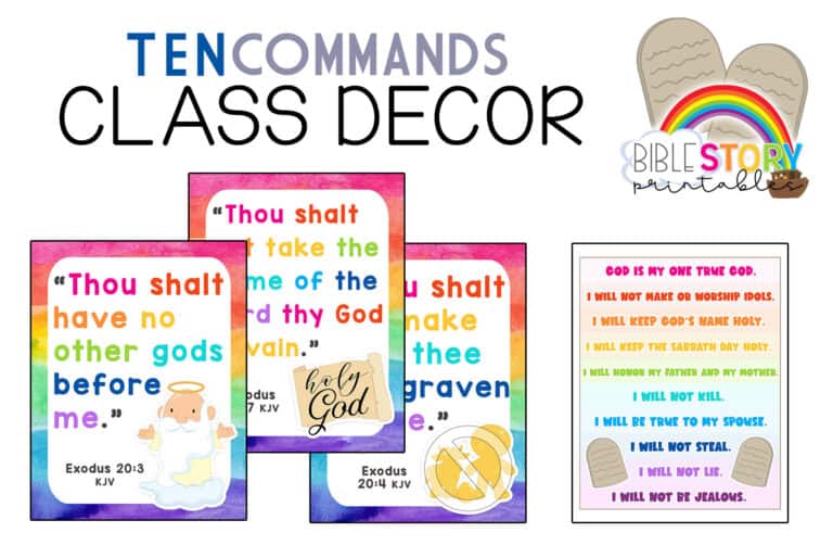 Ten Commandments for Kids Bible Activity Pack - The Crafty Classroom