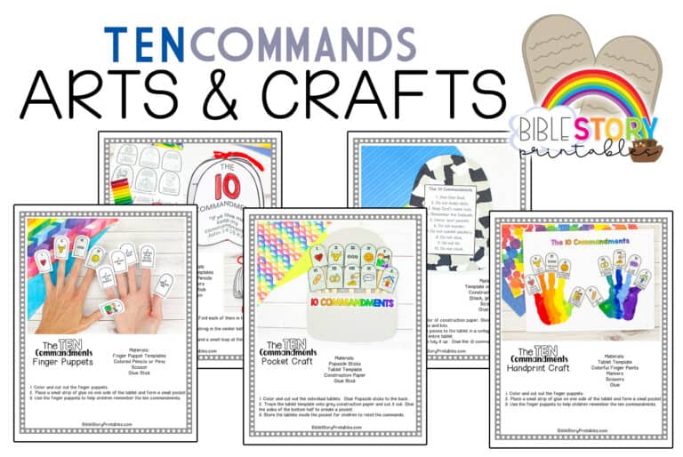 Ten Commandments for Kids Bible Activity Pack - The Crafty Classroom