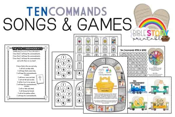 Ten Commandments for Kids Bible Activity Pack - The Crafty Classroom
