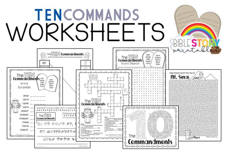 Ten Commandments for Kids Bible Activity Pack - The Crafty Classroom