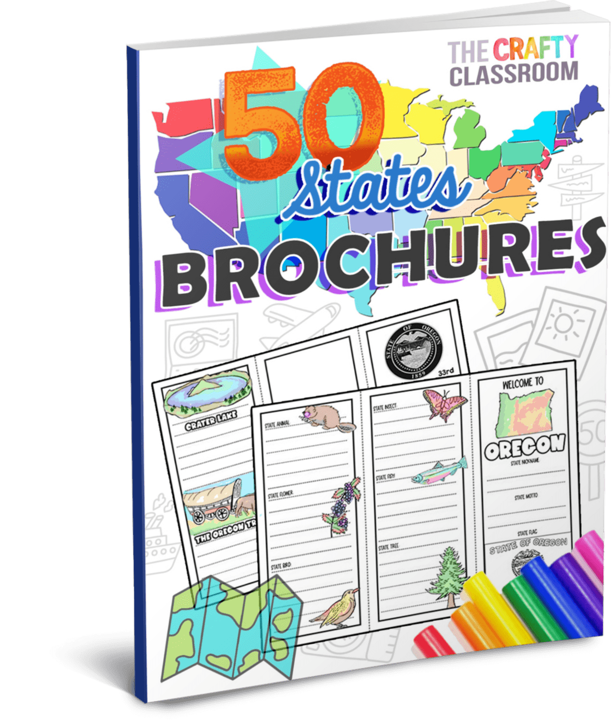 50 States Brochures Research Pack - The Crafty Classroom