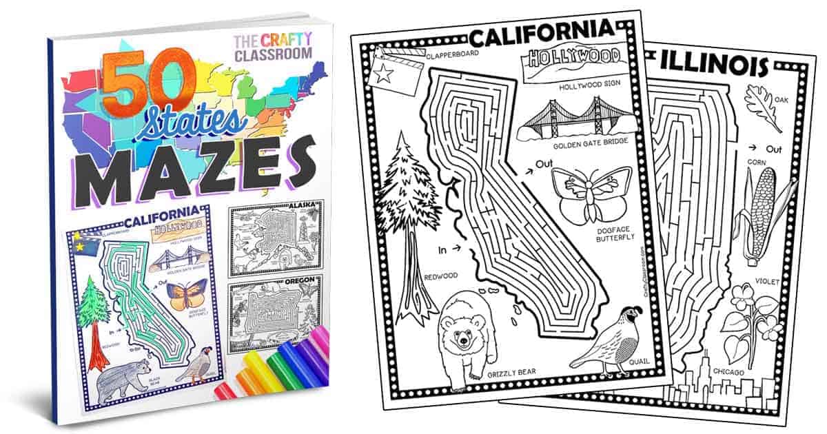 U.S.A. Maze Activity Pack - The Crafty Classroom