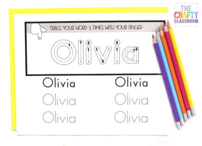 Type Your Own Name Activity Mats - The Crafty Classroom