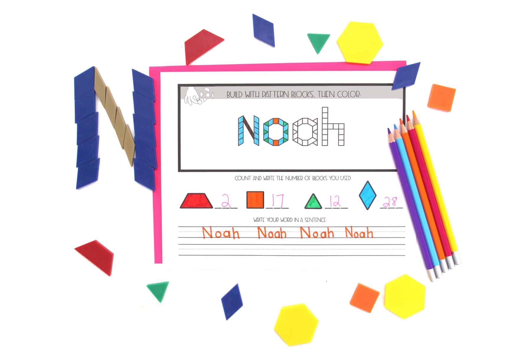 Type Your Own Name Activity Mats - The Crafty Classroom