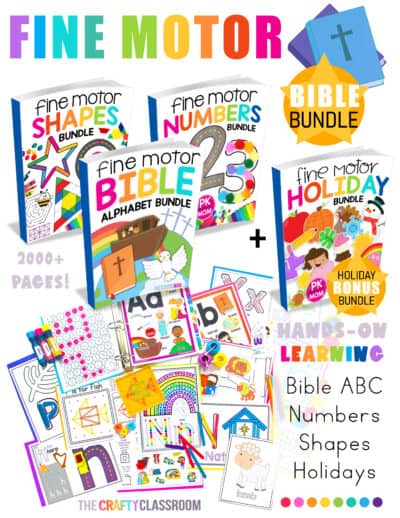 Fine Motor Bible Bundle - The Crafty Classroom