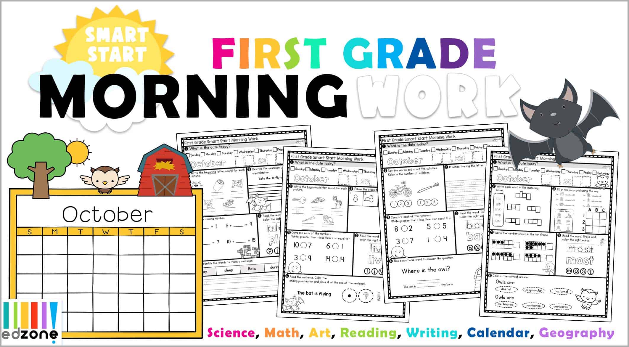 Smart Start First Grade Morning Work - The Crafty Classroom