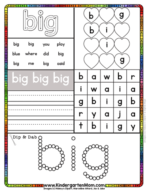 Preschool Sight Words Curriculum - The Crafty Classroom