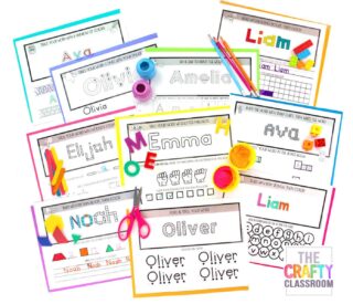 Type Your Own Name Activity Mats - The Crafty Classroom